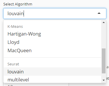 Clustering - UI • singleCellTK