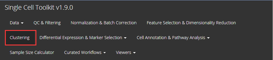 Clustering - UI • singleCellTK