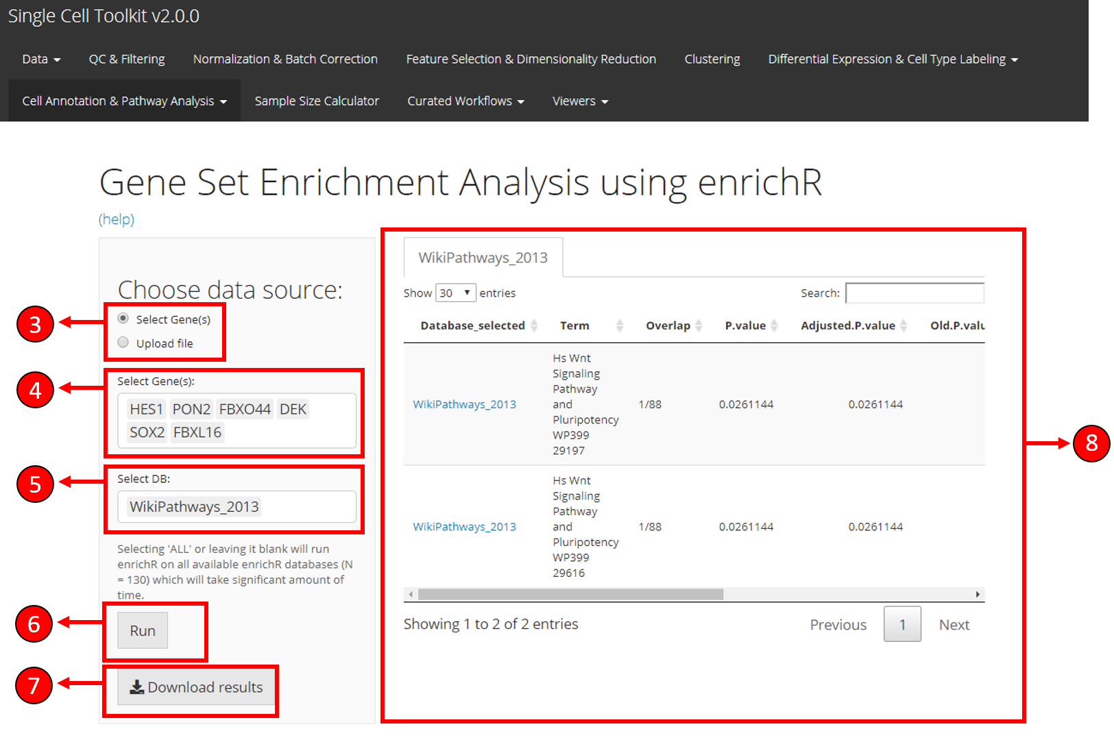 EnrichR • singleCellTK